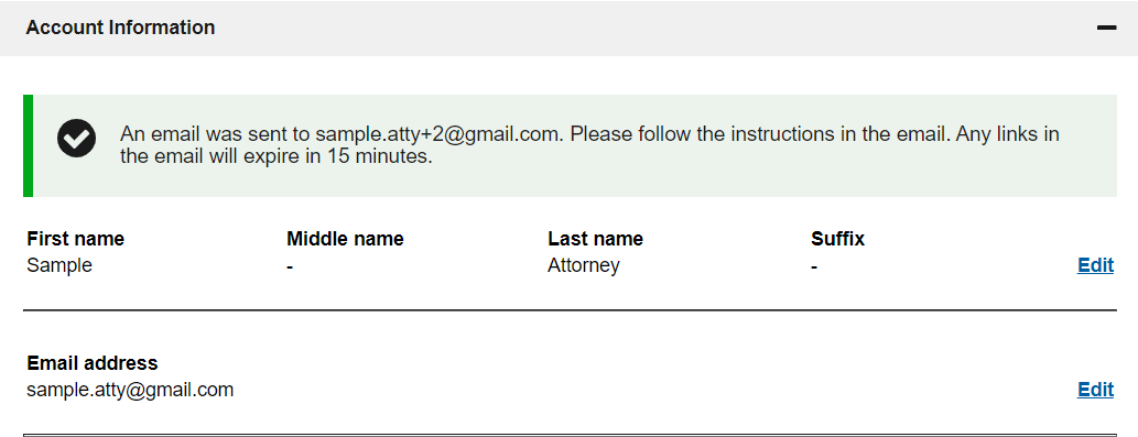 Edit your Single Login Email